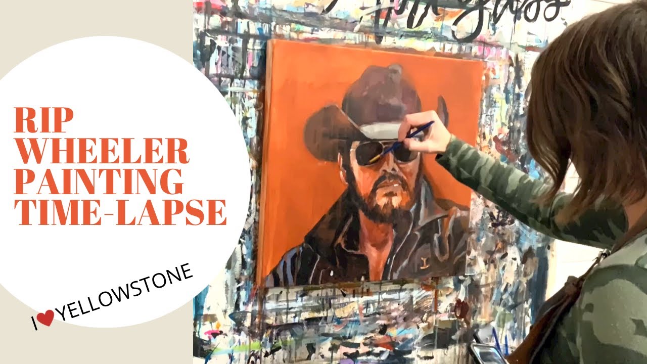 Painting Time-lapse of Rip Wheeler from Yellowstone - YouTube