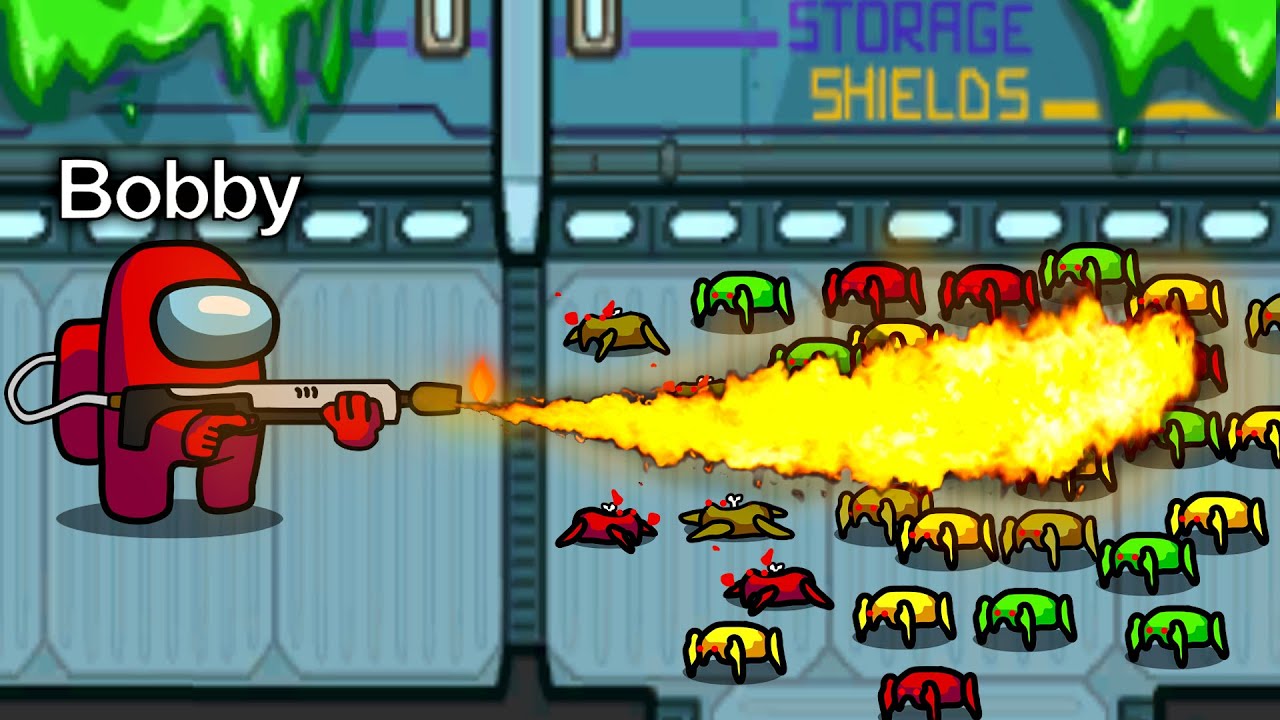 Among US, but with 100 Bedcrabs angry impostors - YouTube