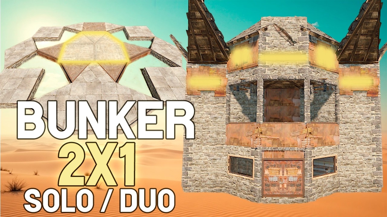 RUST - SIMPLE Solo & Duo 2X1 Base Design | BUNKER - YouTube