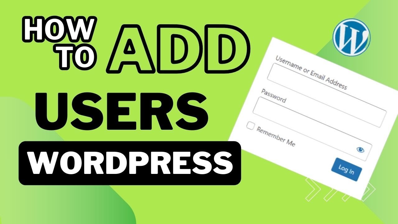 How to Add New Users To Your Wordpress Site - YouTube