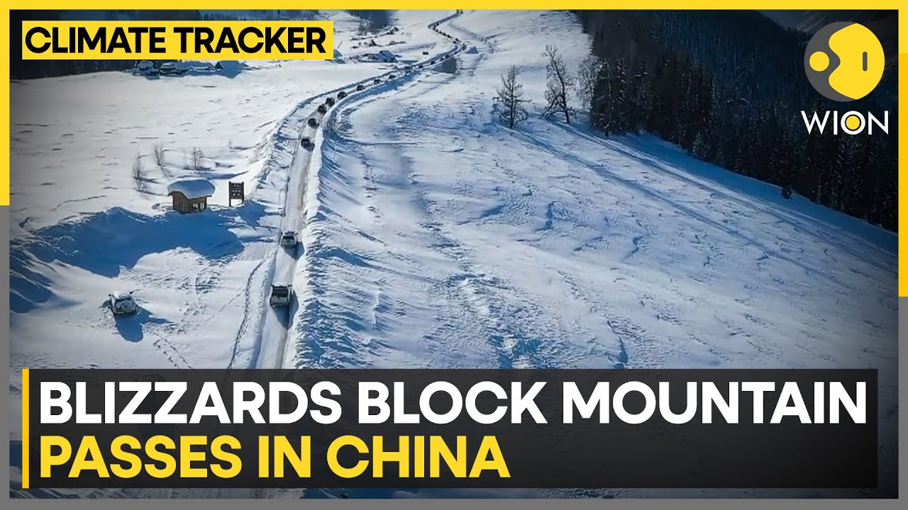 China: Heavy Snowfall Disrupts Roads Across Xinjiang | WION CLIMATE ...