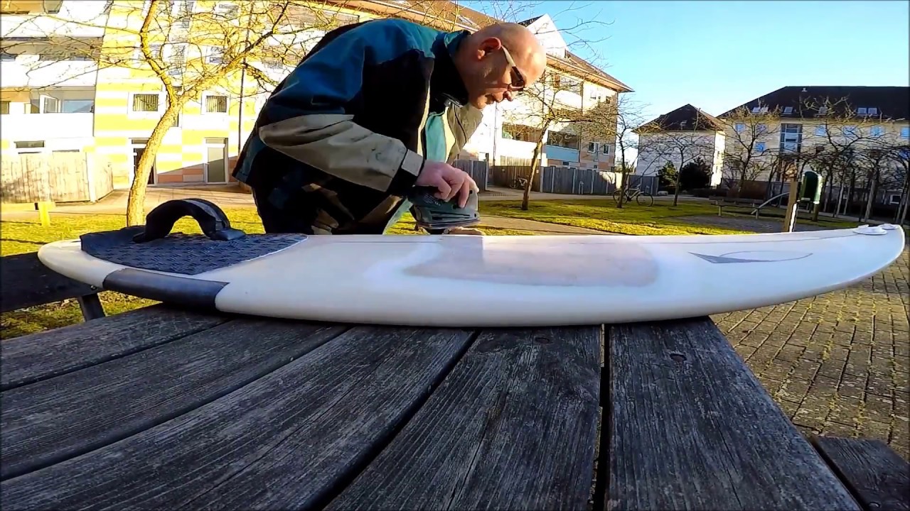 How to repair epoxy custom kitesurfing surfboard with delamination ...