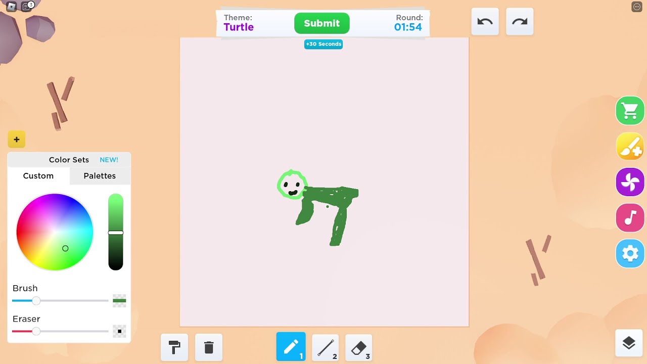 DESENHEI UMA TARTARUGA NO ROBLOX- SPEED DRAW - YouTube