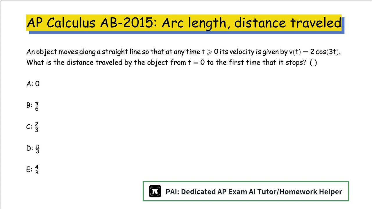 2015 AP Calculus AB: The Arc Length of a Smooth, Planar Curve and ...