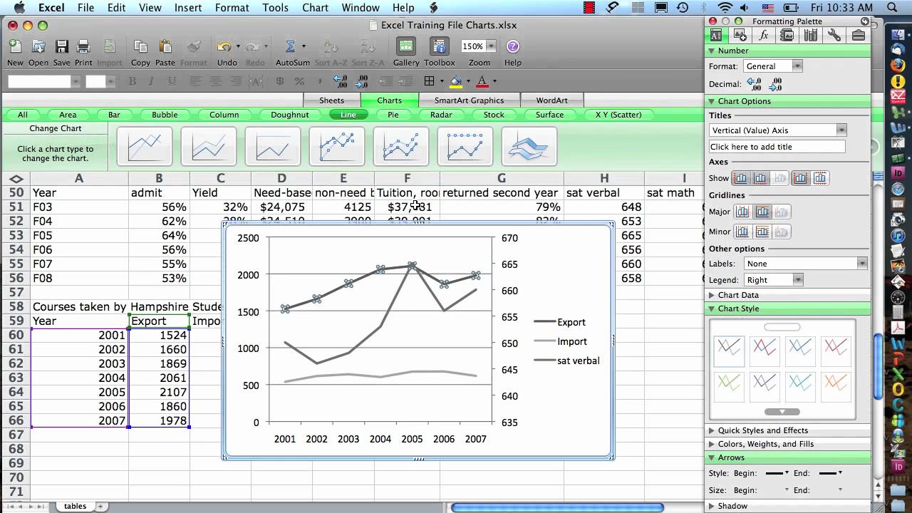 Excel 2008 for Mac Charts Step 4 - YouTube
