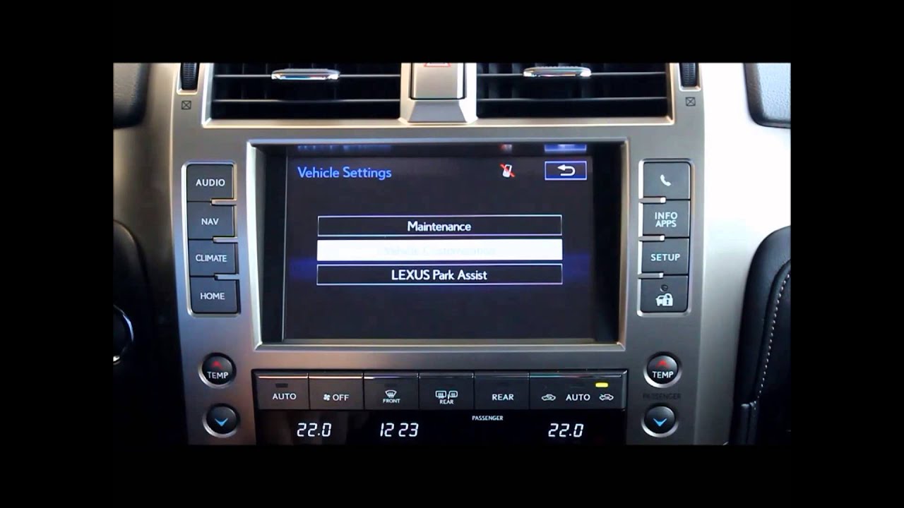 Lexus GX Setup Menu's - YouTube