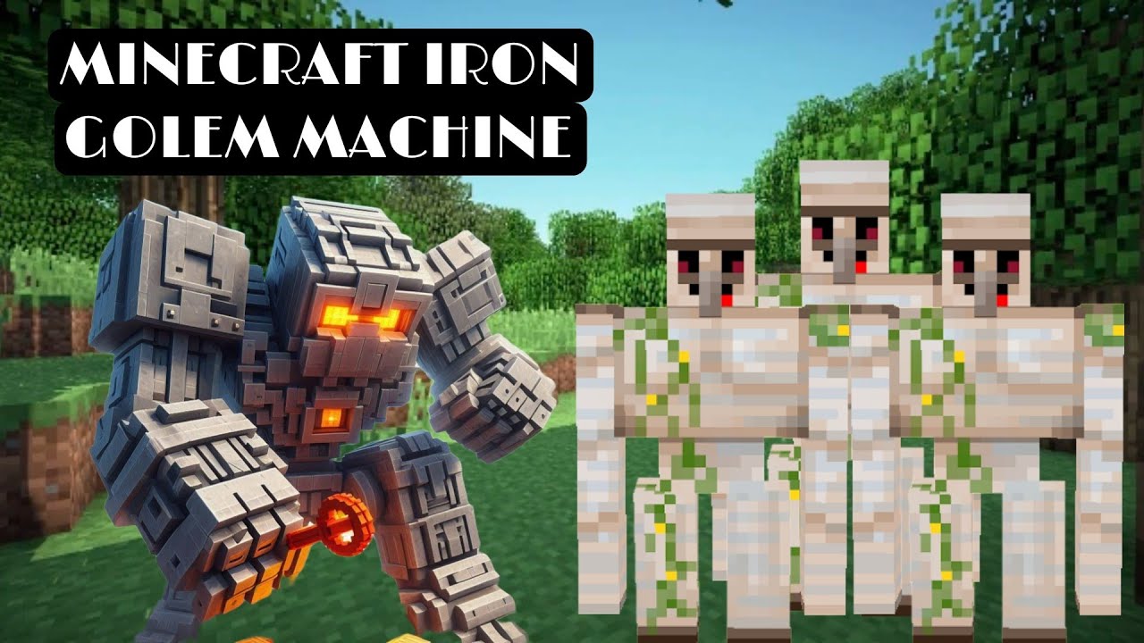 MINECRAFT IRON GOLEM MACHINE - YouTube