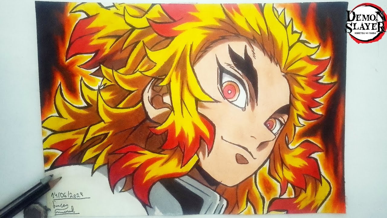 Desenhando o Kyojuro Rengoku de Demon Slayer (Kimetsu No Yaiba) - Lucas ...