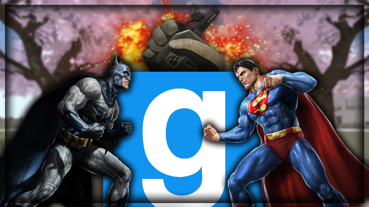 BATMAN vs SUPERMAN C4 STYLE (GMOD Funny Moments) - YouTube