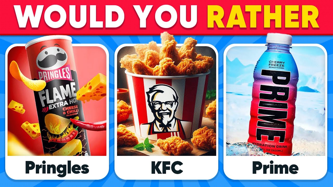 Would You Rather...? Popular Food Edition 🍔🍕🍰 Quiz Kingdom - YouTube