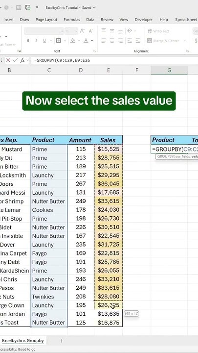 Trick 316: You'll learn how to group data in Excel using the groupby function #exceltutorial # ...