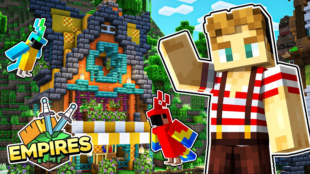 Cute Parrot Shop Build! - Empires SMP 2 Ep 16 - YouTube