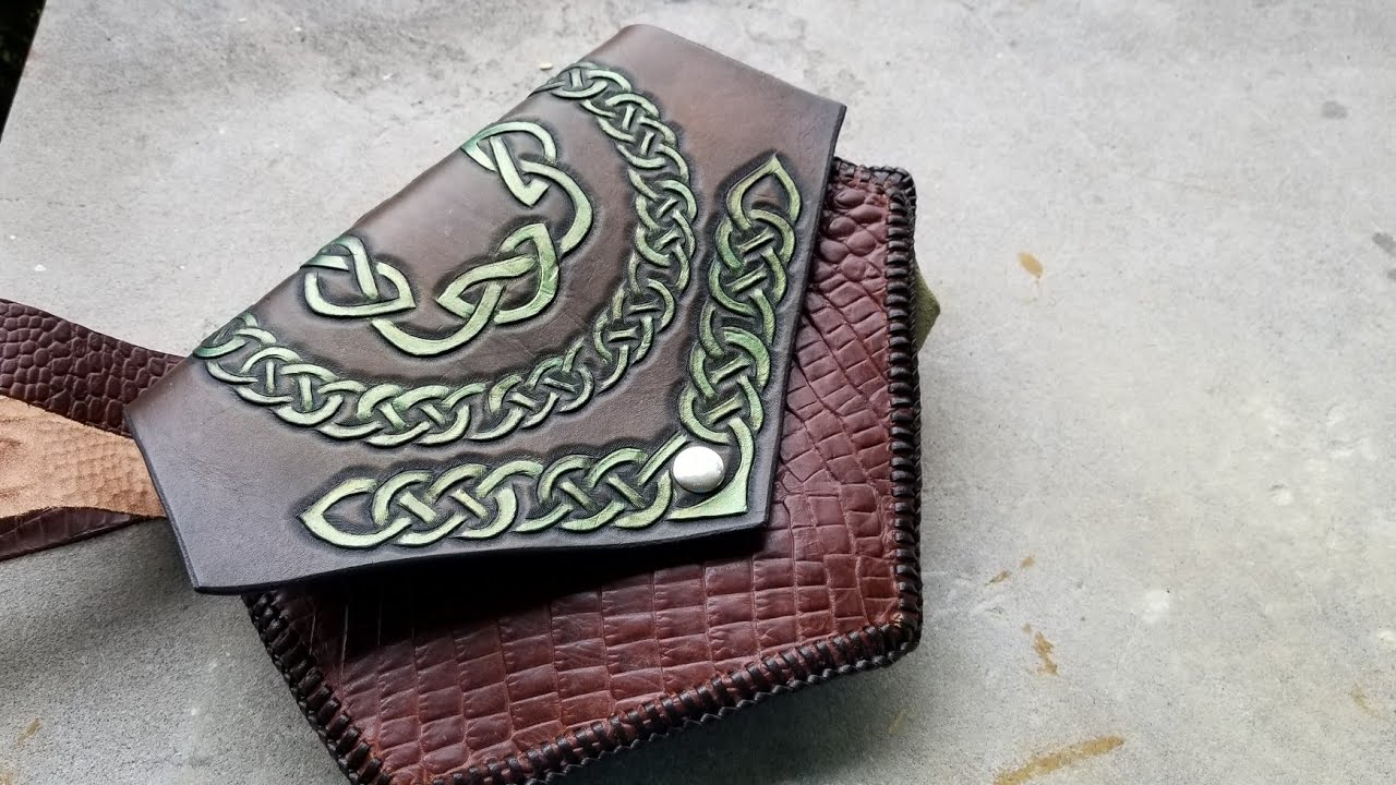 Leather Celtic Purse - YouTube