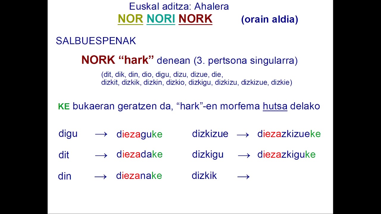 Ahalera nork nori nor - YouTube