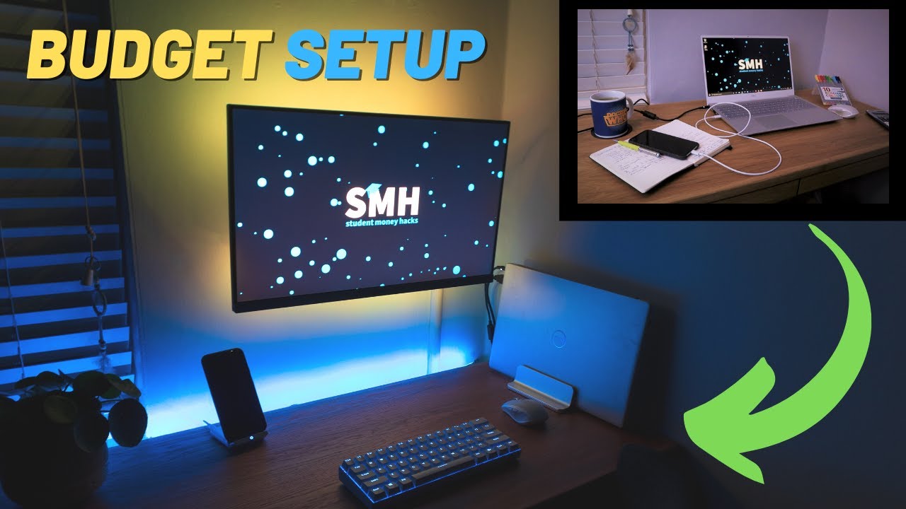 Minimalist Desk Setup for 2021 (on a budget) - YouTube
