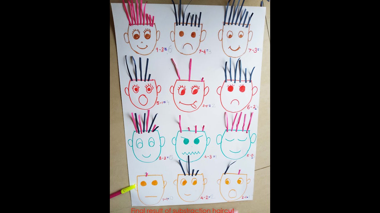 Haircut subtraction activity - YouTube