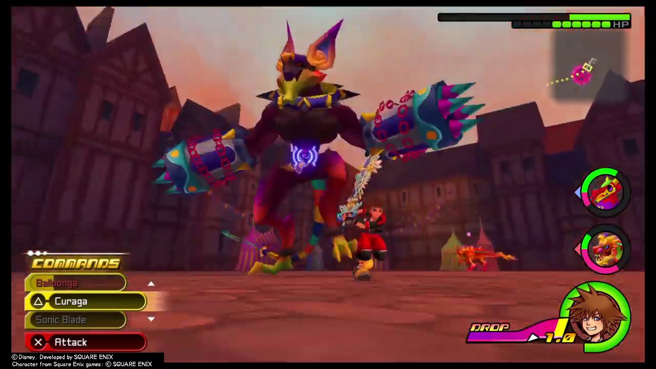 KH 3D: Dream Drop Distance - Secret Portal #2 (Wargoyle Boss Fight ...