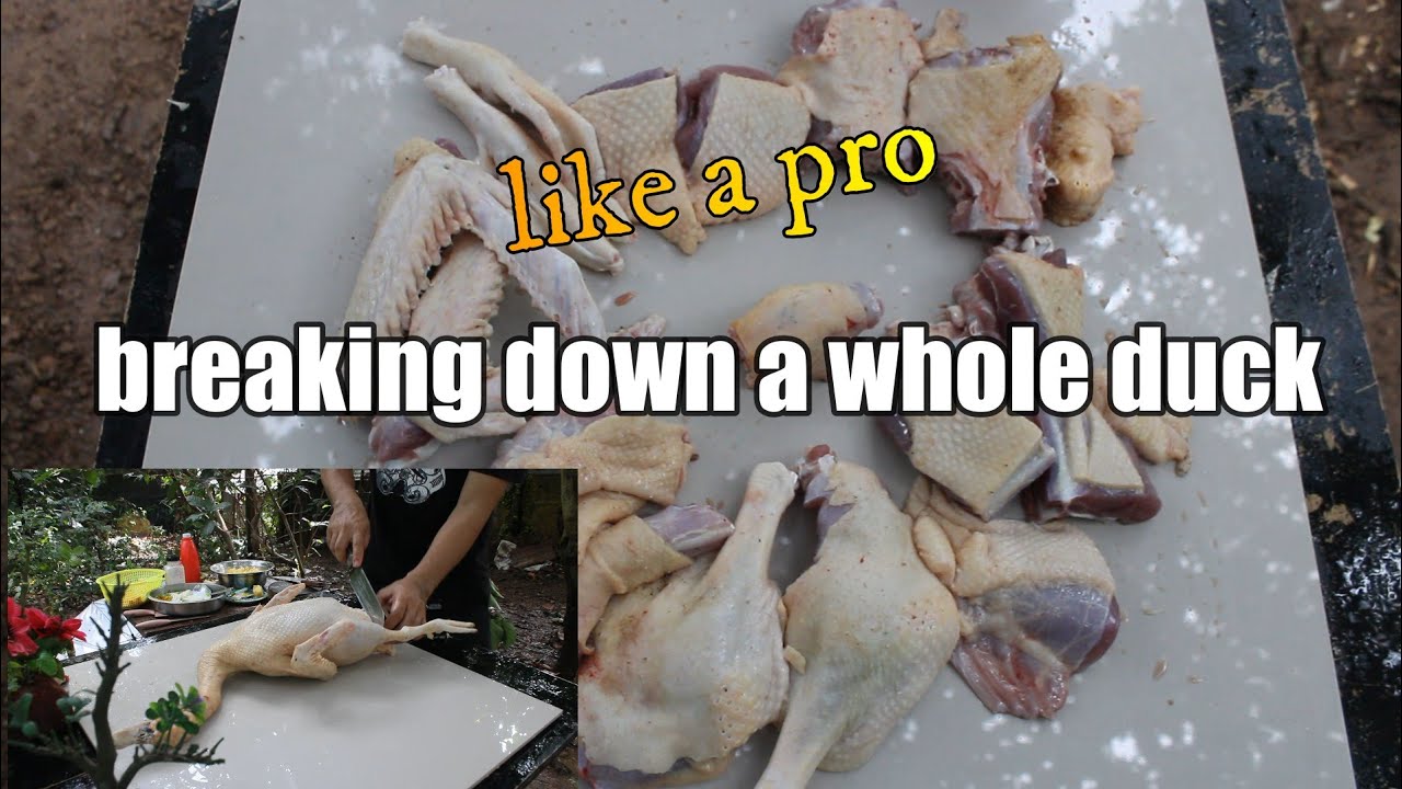 step by step || how to cut a whole duck meat, in a minute || madali ...