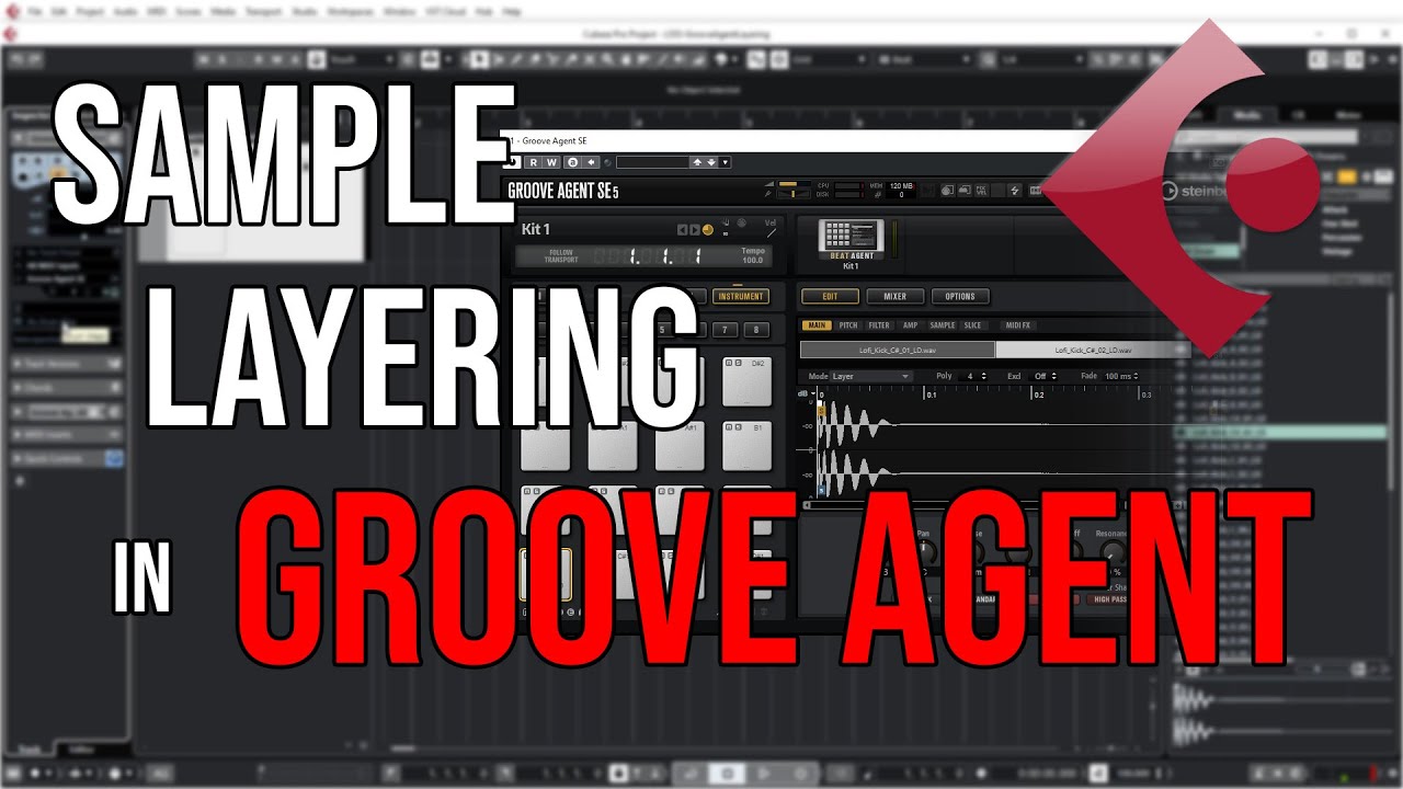 How to layer drum samples in Cubase with Groove Agent! - YouTube