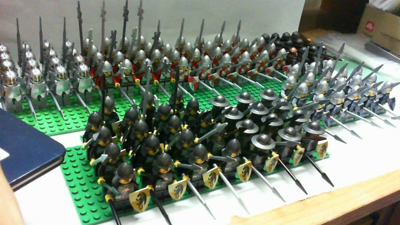 100 Lego Spearmen Phalanx Battle Formations - YouTube