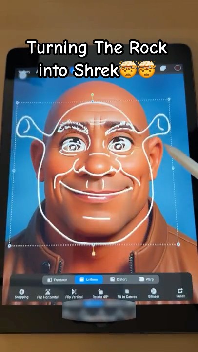 The Rock mixed with Shrek #therock #faceedit #ipad #art #drawing - YouTube