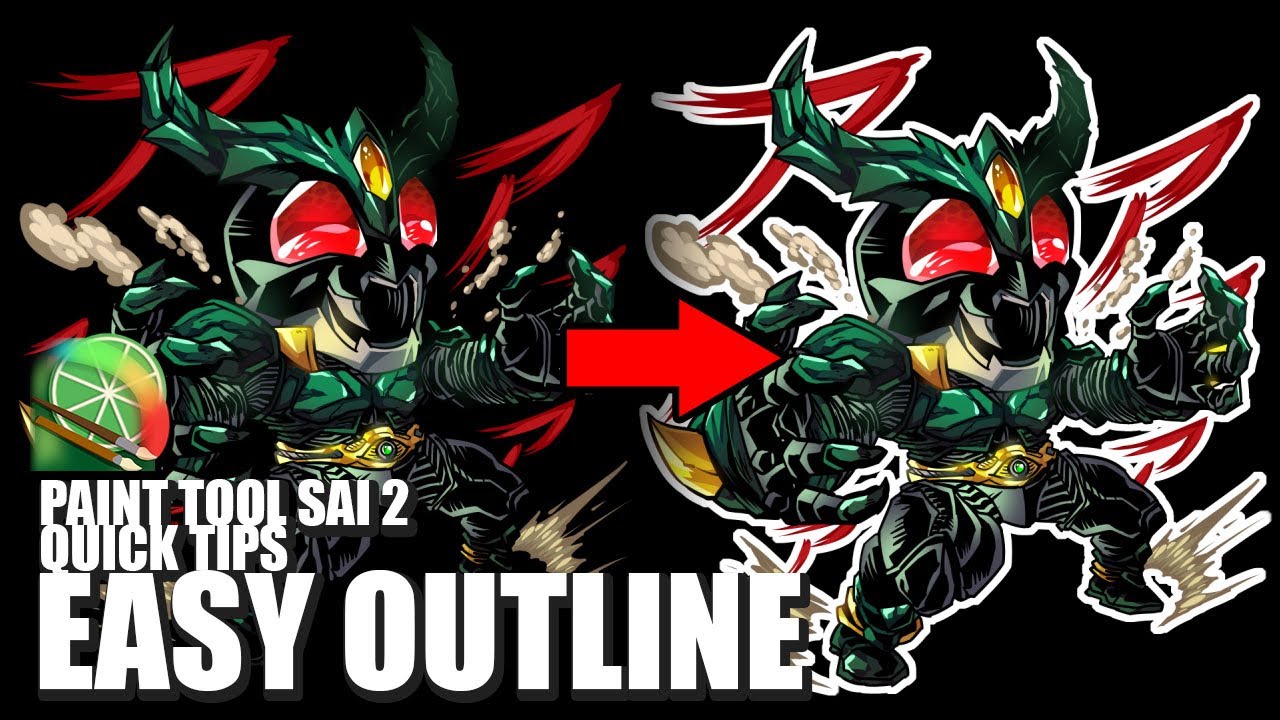 Tutorial Paint Tool Sai 2 Quick Tips: How To Easily Create Outline ...