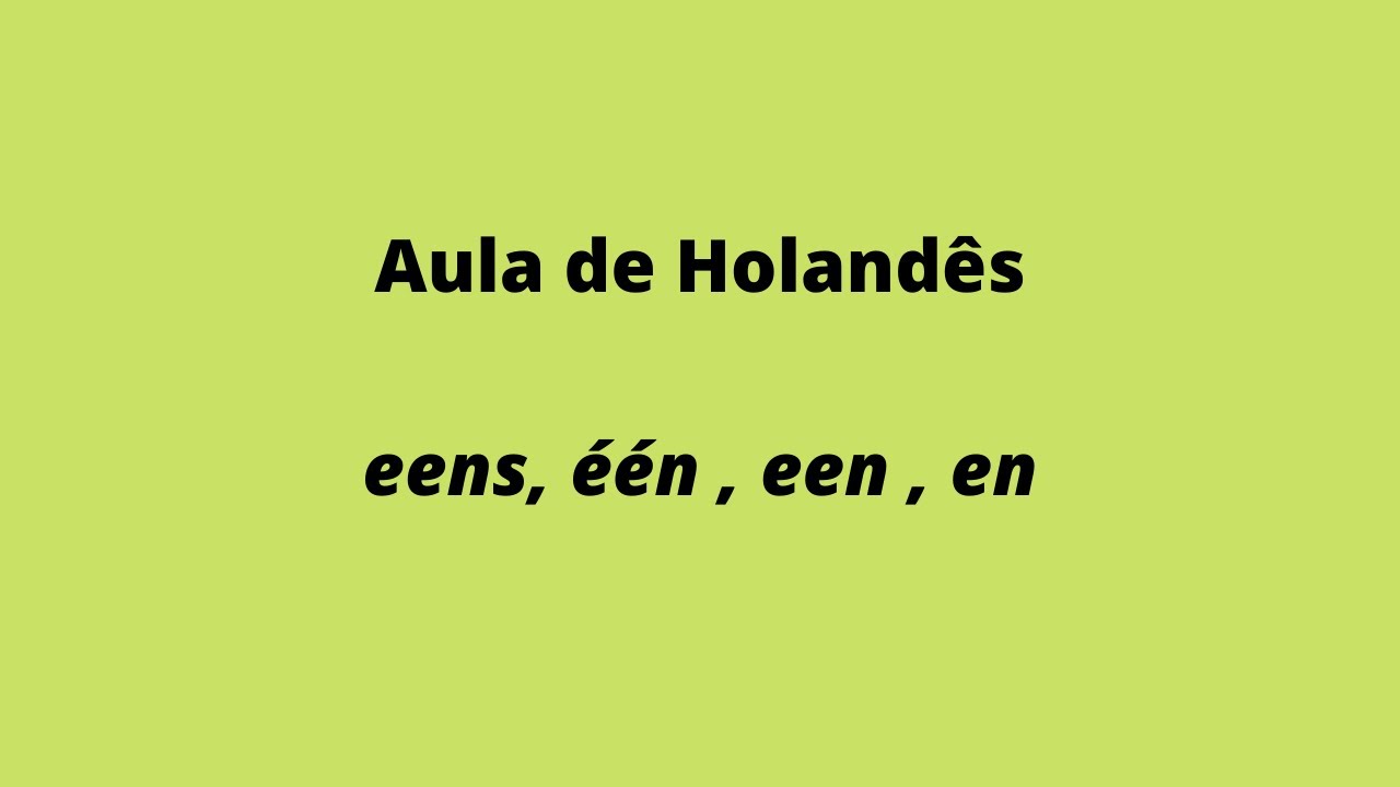 Eens, een, één, en - YouTube