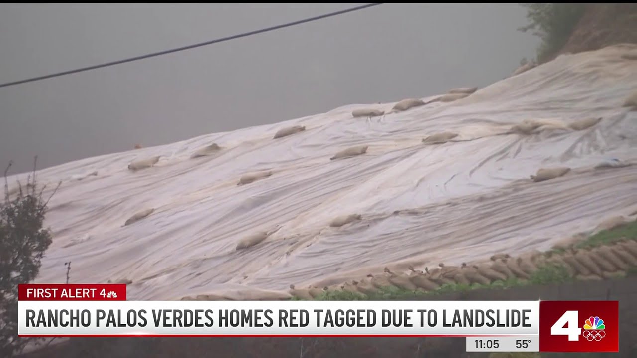 Rancho Palos Verdes homes red-tagged due to slide - YouTube