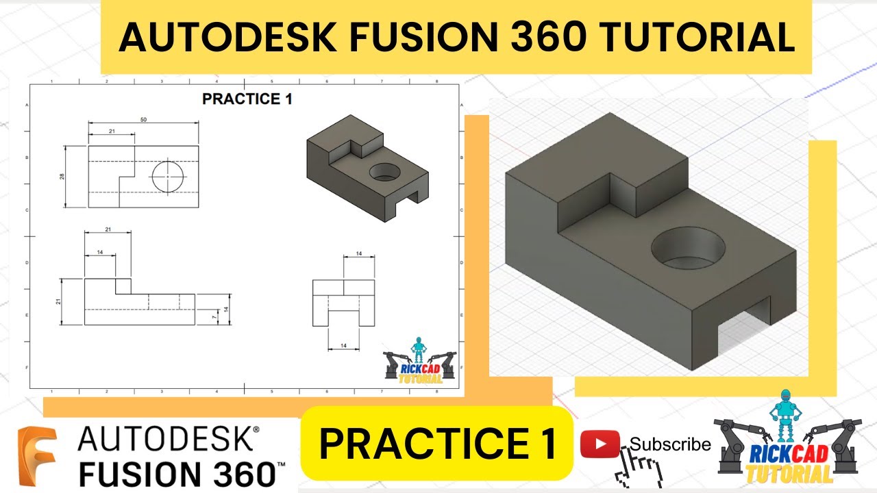 SIMPLE OBJECT TO PRACTICE IN FUSION 360 - YouTube