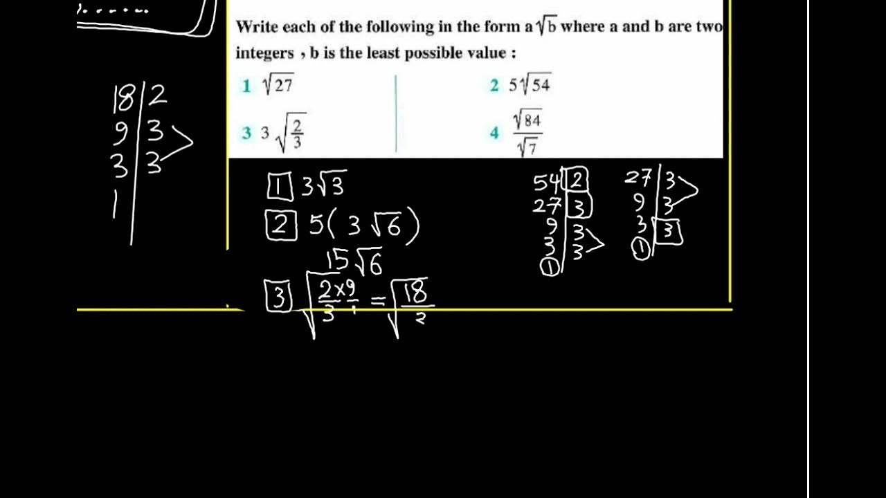 prep2. lesson6.8 part1 algebra operation on square and cube root - YouTube