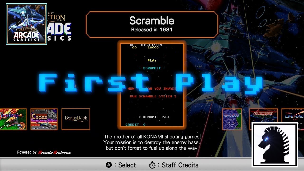 NS First Play - Arcade Classics Anniversary Collection - Scramble - YouTube