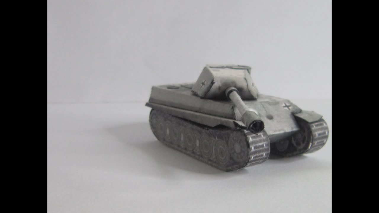 Tiger II 1:100 miniatura I Tutorial de papercraft - YouTube