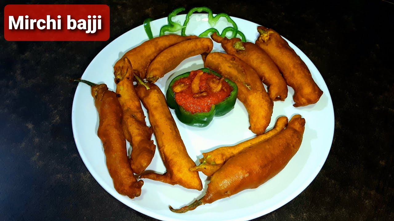 Mirchi bajji & Chutney recipe | chilli bajji recipe | mulaku bajji ...