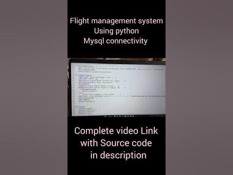 Flight management system using python and MySql connectivity - YouTube