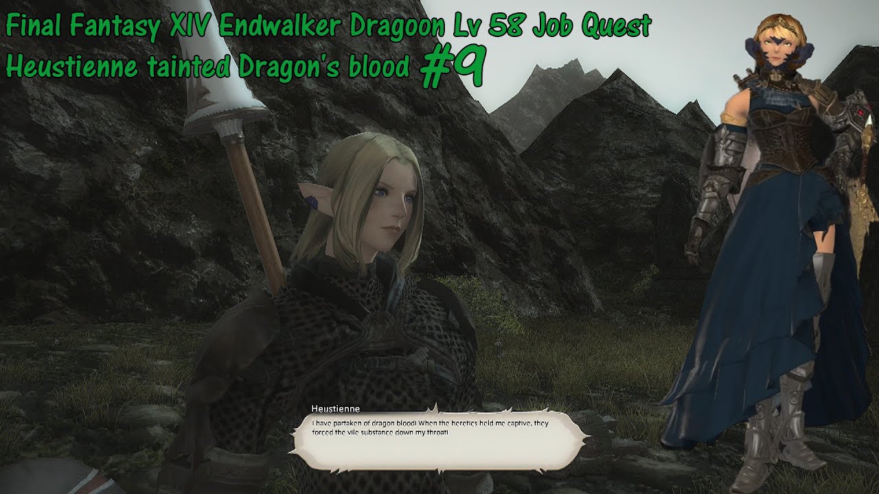 Final Fantasy XIV Endwalker Dragoon Lv 58 Job Quest Heustienne tainted ...