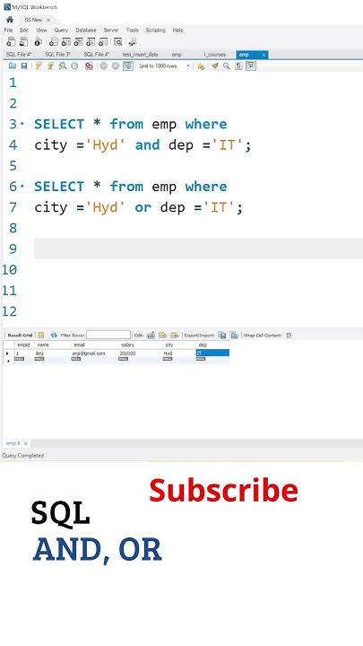 Sql Telugu Tutorial Sql Operators Andor Sql Tutorial For Beginners Telugu My Sql Shorts