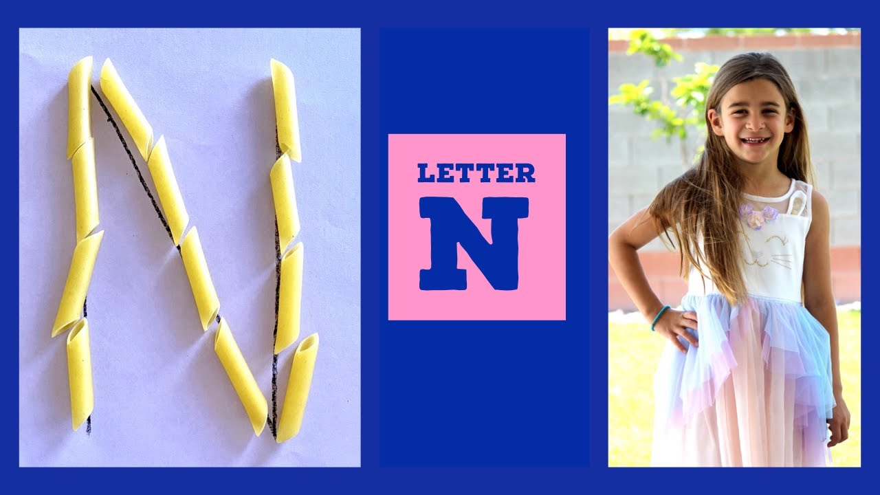 Learn about letter N and how to make a noodle necklace - YouTube