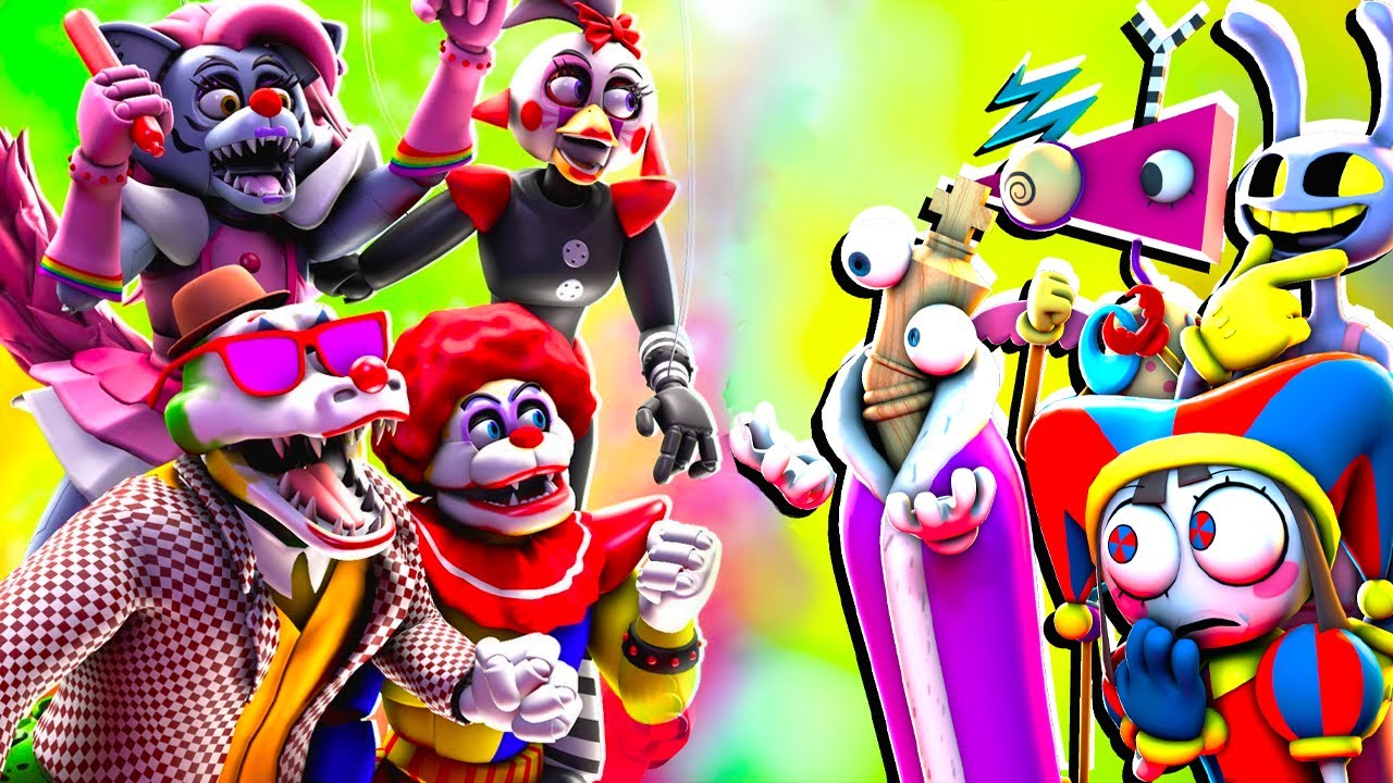 [SFM FNaF] Circus Animatronics vs The Amazing Digital Circus - YouTube