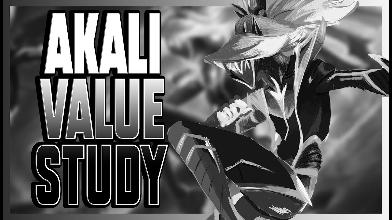 Value Study - Empyrean Akali Timelapse - YouTube