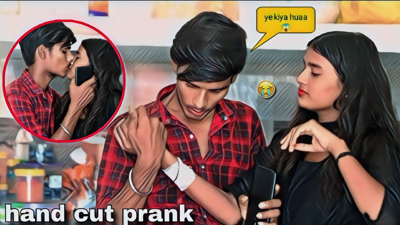 Hand cut prank on boyfriend 💔ll gone emotional 🥺ll Aashish_prank - YouTube
