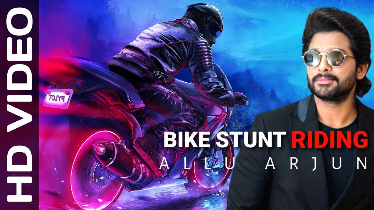 bike stunt riding allu arjun 2022 new hit || south indian movies dubbed ...