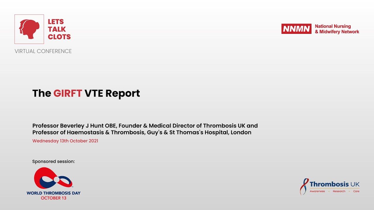 The GIRFT VTE Report - YouTube
