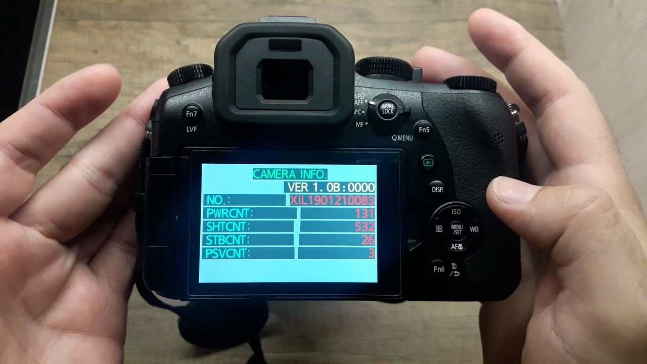 Panasonic Lumix DMC-FZ2000/FZ2500 Shutter Count - Hidden Service Menu ...