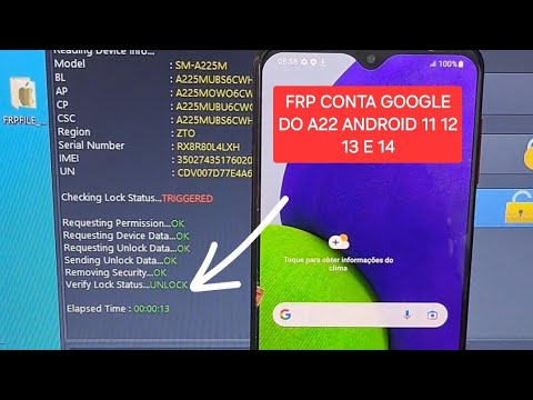 ️FRP DESBLOQUEIO DA CONTA GOOGLE DO A22 ANDROID 11 12 13 E 14 TODO MODELOS DA SAMSUNG SERVIDOR ...