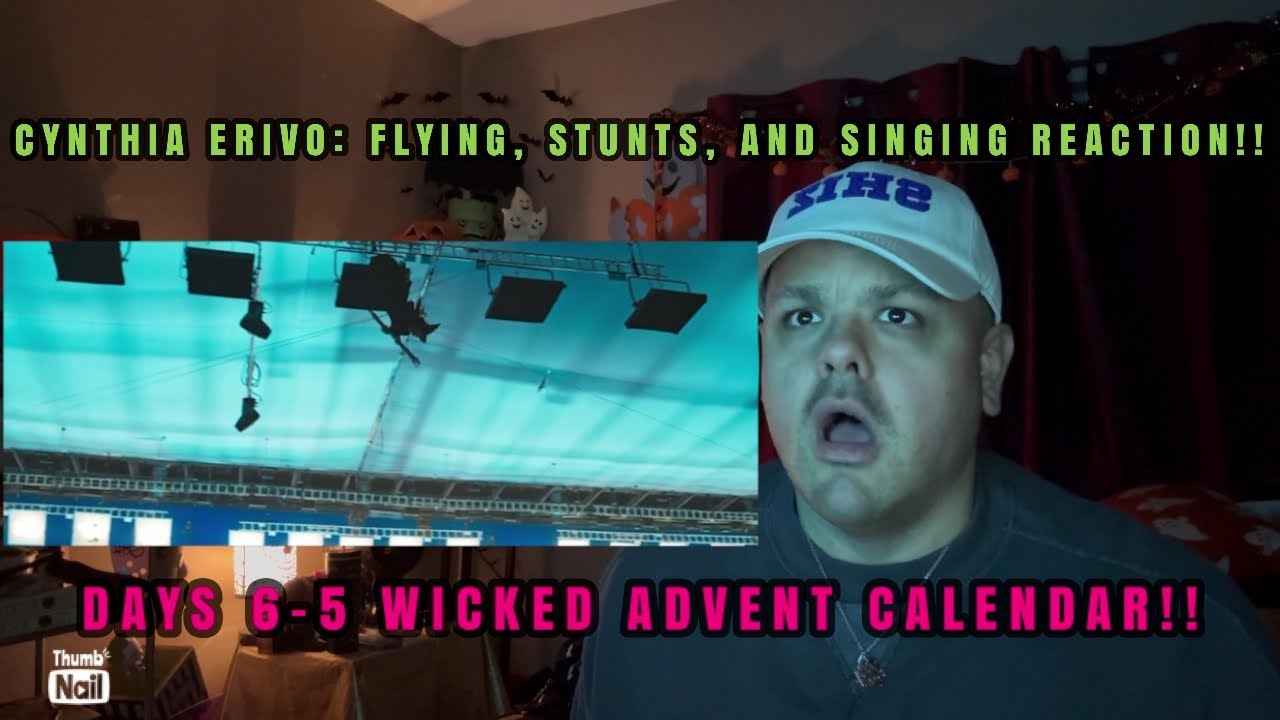 Wicked- Cynthia Erivo: Flying, Stunts, and Singing Featurette Reaction! Day 6-5 Wicked Calendar ...
