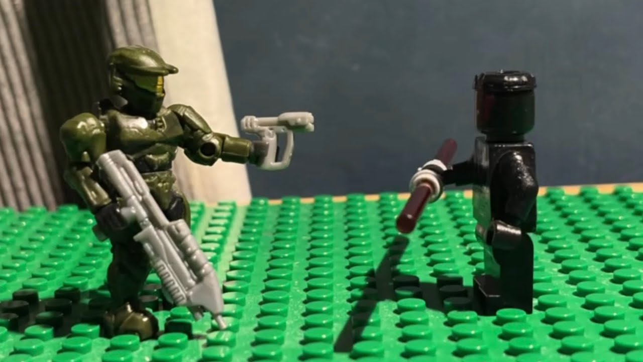 Halo Mega Bloks & Lego Star Wars Stop Motion The Master Chief Vs. Darth ...