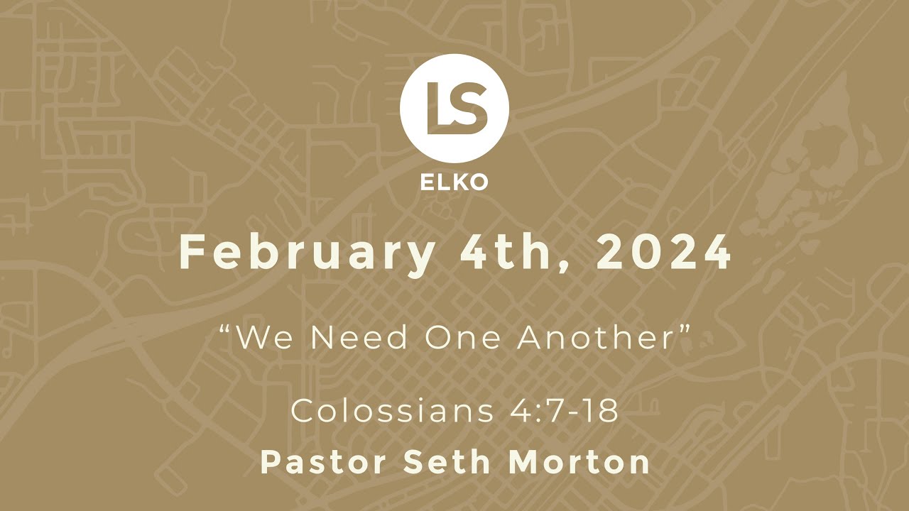 Everyone Finding Everything In Jesus: We Need One Another - Pastor Seth ...