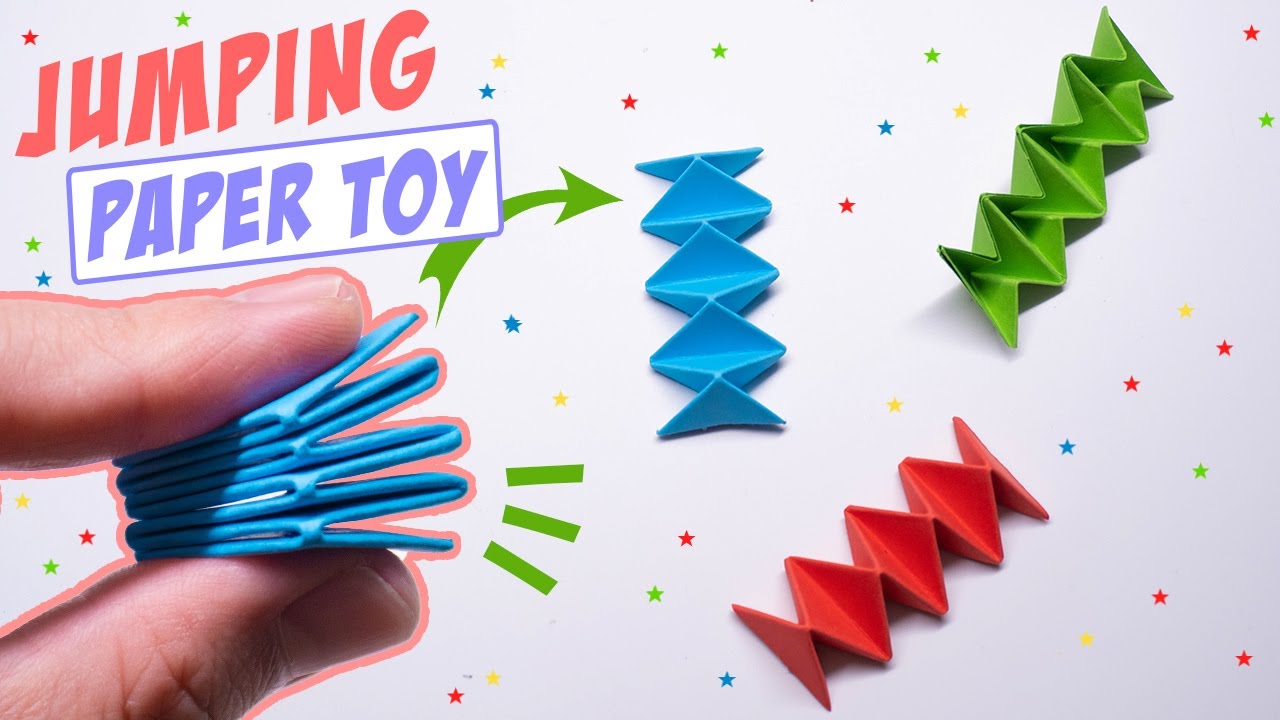 Easy Origami JUMPING TOY paper - YouTube