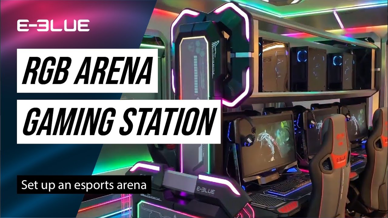 RGB arena gaming station - YouTube