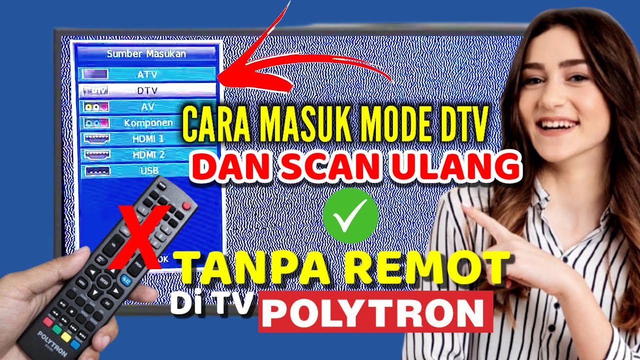 Tanpa Remote !! Cara program tv digital POLYTRON - YouTube